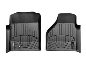 weathertech custom fit floorliners for dodge ram truck 1500, ram truck 2500/3500-1st row (440041), black