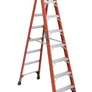 Louisville Ladder 8-Foot Fiberglass Step Ladder, 375-Pound Load Capacity, Type IAA, FS1408HD