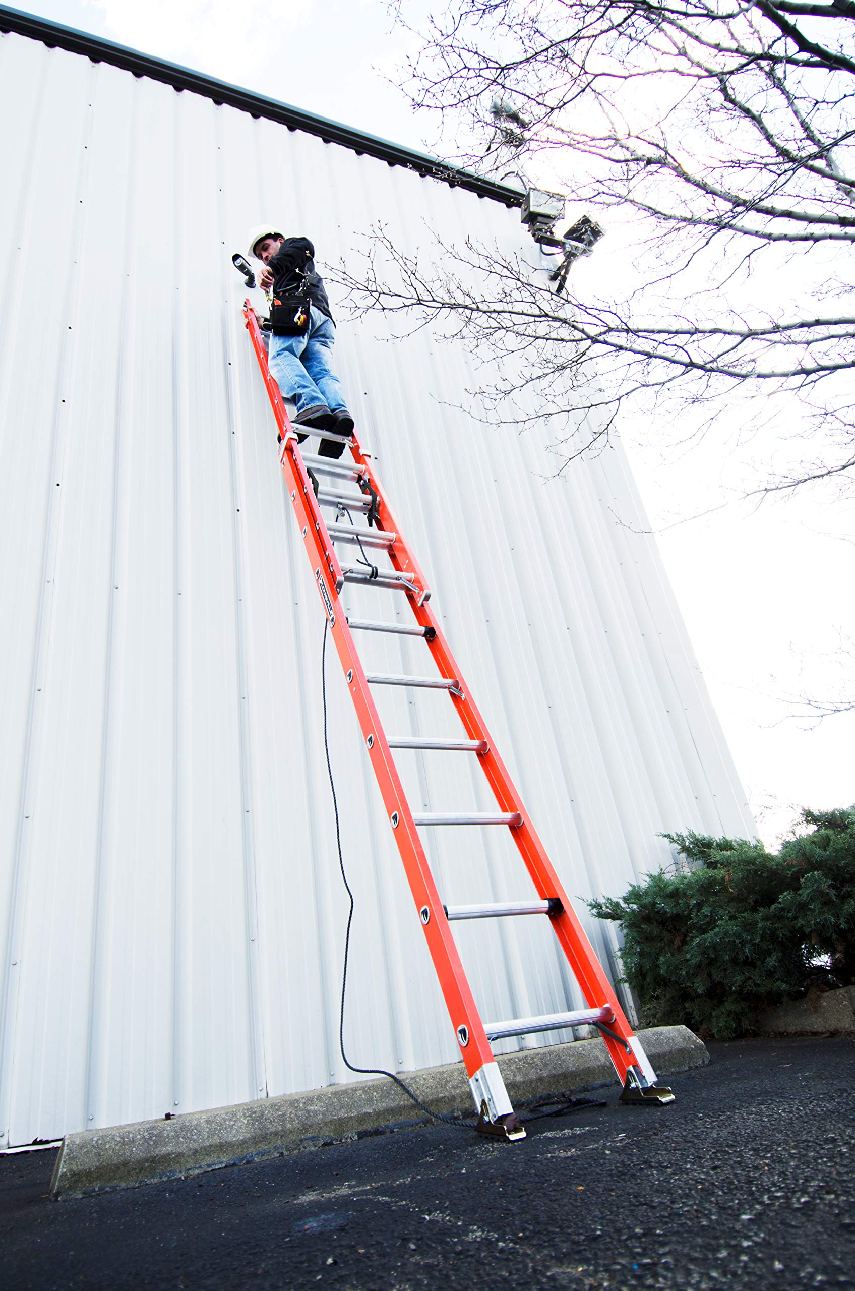 Louisville Ladder FE3216 Foot Extension Ladder, 16 ft, Orange