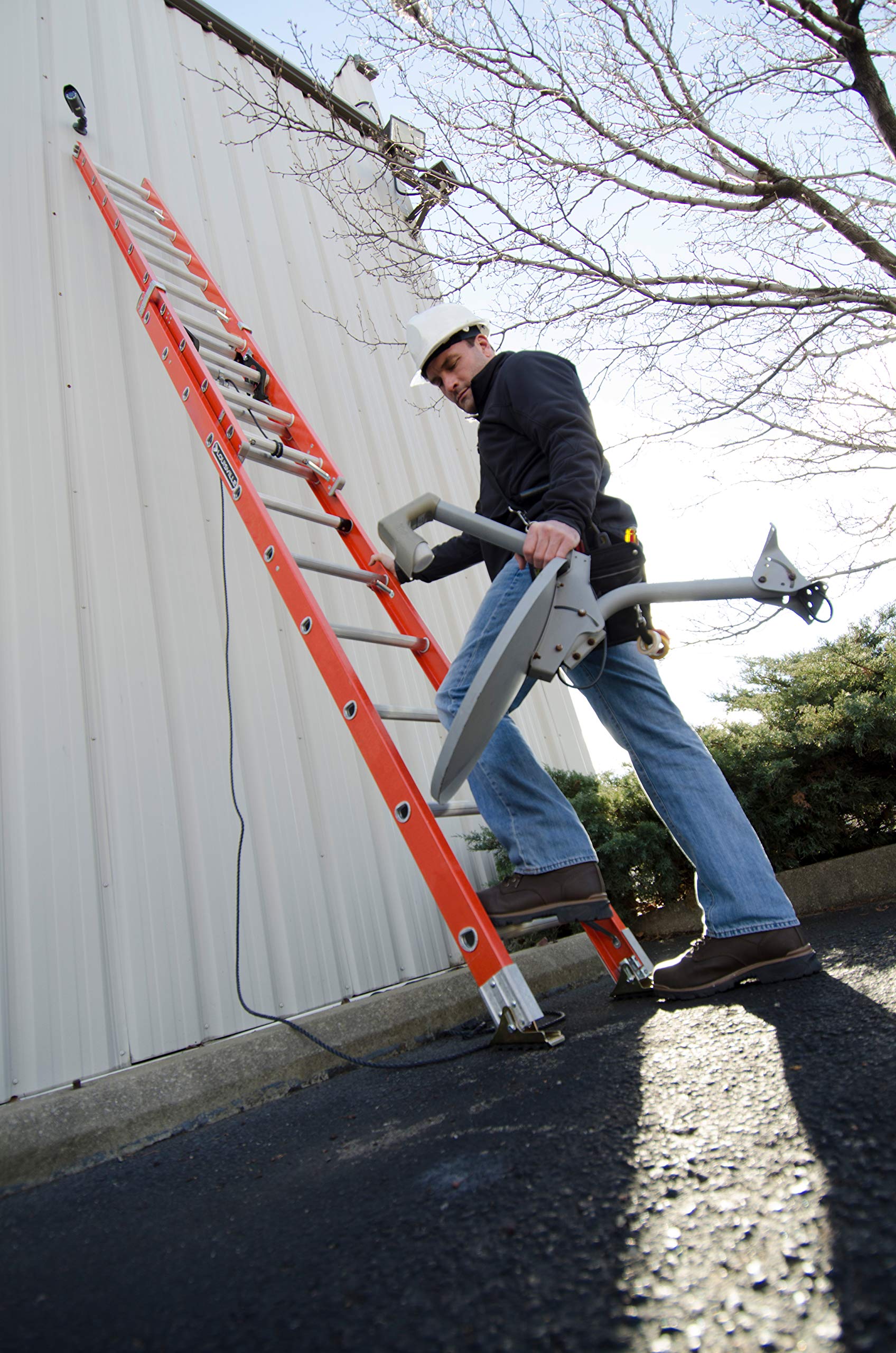 Louisville Ladder FE3216 Foot Extension Ladder, 16 ft, Orange