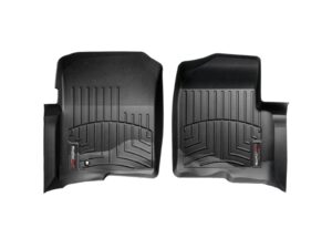 weathertech custom fit floorliners for ford f-150-1st row (440051), black