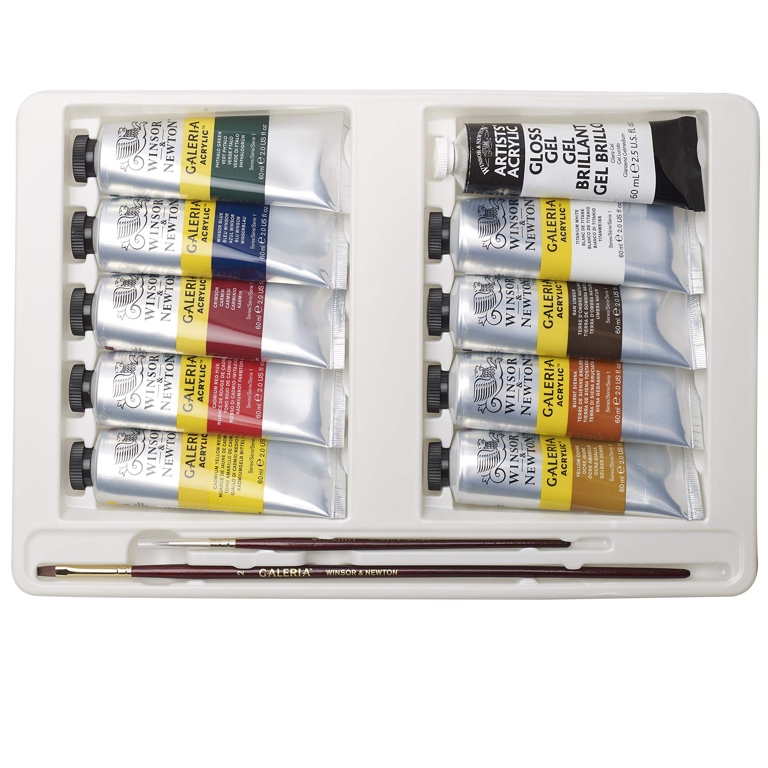 Winsor & Newton Galeria Acrylic Paint, 10 x 60ml (2--oz), Complete 14 Piece Set