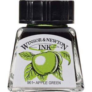 winsor & newton drawing ink, 14ml bottle, apple green