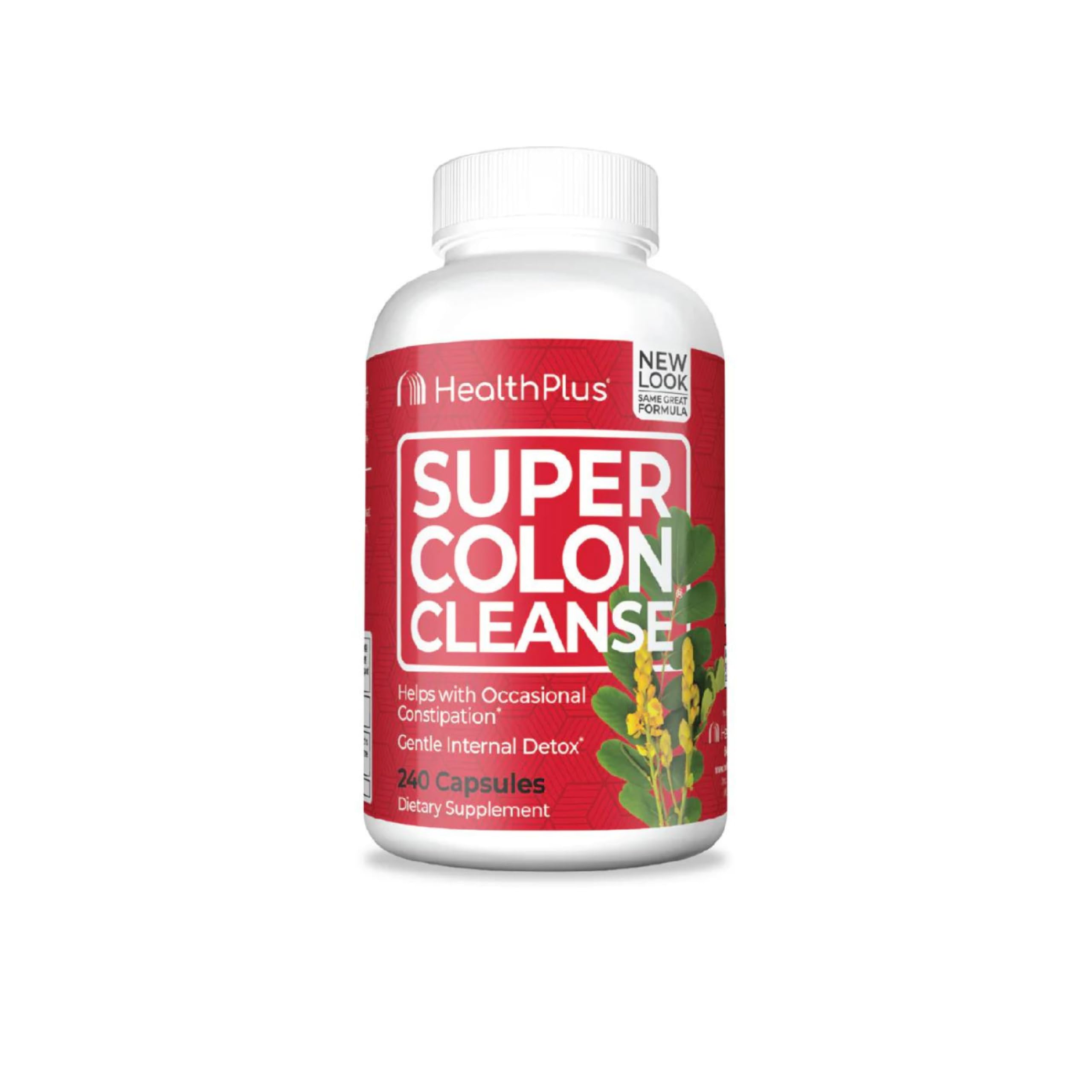 Health Plus Super Colon Cleanse 10 Day Gentle Gut Cleanse Detox, Psyllium Husk, Probiotics for Constipation Relief & Digestive Support, 240 Capsules