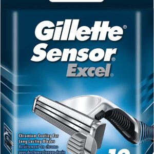 Gillette Sensor Excel Shaving Cartridges for Men Quantity: 10 (Packaging May Vary)