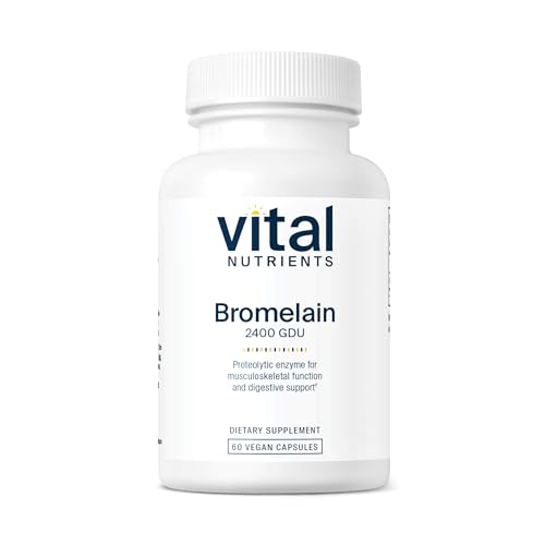 Vital Nutrients Bromelain | Vegan Supplement to Support Digestion and Maintain Healthy Tissue* | Digestive Enzyme from Pineapple with 2400 GDU | Gluten, Dairy and Soy Free | 60 Capsules