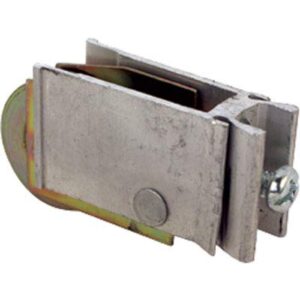 sliding glass door roller for miller industries doors, 1-1/4" steel wheel, 3/4" wide housing