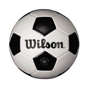 wilson traditional soccer ball - size 5, black/white