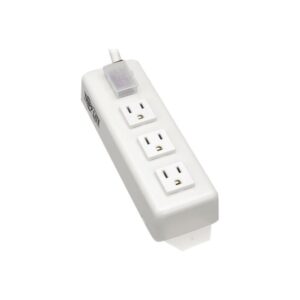 tripp lite 3 outlet home & office power strip, 6ft cord with 5-15p plug (tlm306nc)