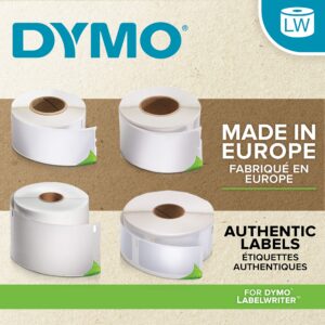 Dymo 28 mm x 89 mm LW Address Labels, 24 Rolls of 130 Easy-Peel Labels (3120 Labels), Self-Adhesive, for LabelWriter Label Makers, Authentic - Black, White