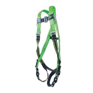 honeywell p950-4/ugn miller duraflex python pass through full body harness with d-ring, universal, green