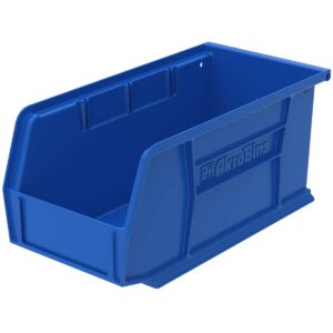 akro-mils 30230 akrobins plastic hanging stackable storage organizer bin, 11-inch x 5-inch x 5-inch, blue, 12-pack