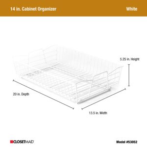 ClosetMaid 53052 14-Inch Wide Cabinet Organizer, White