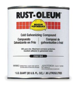 rust-oleum cold galvanizing compound flat 1 quart