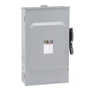 square d - h364nrb heavy duty safety switch, fusible, 200-amp, 600v, 3-pole, 150 hp, outdoor, w/neutral