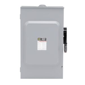 Square D - H364NRB Heavy Duty Safety Switch, Fusible, 200-Amp, 600V, 3-Pole, 150 HP, Outdoor, W/Neutral