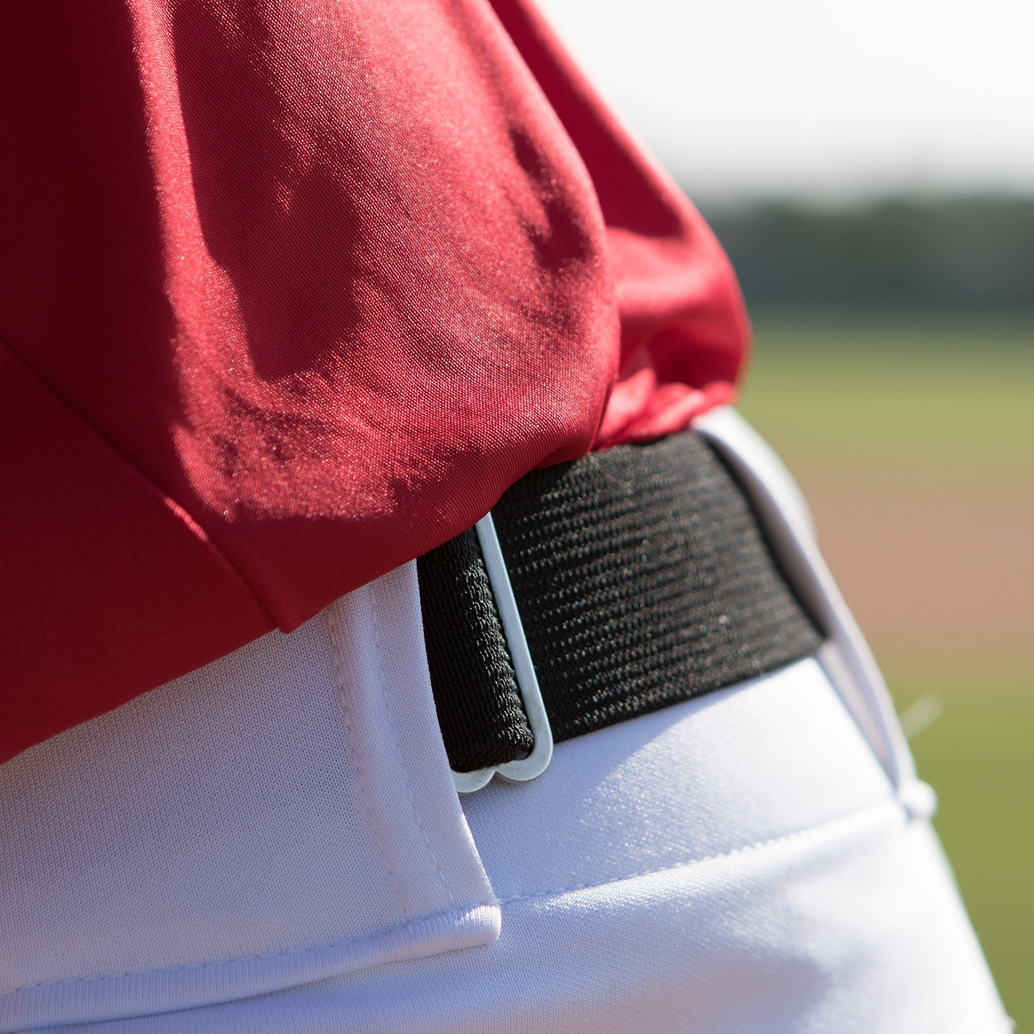 Champion Sports Baseball/Softball Uniform Belt - Comfort Stretch Fit Uniform Belt - Durable Syntex Tab - Youth: 18"-32" - White