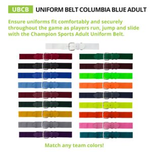 Champion Sports Boys Youth Uniform Belt, Columbia Blue, Youth US