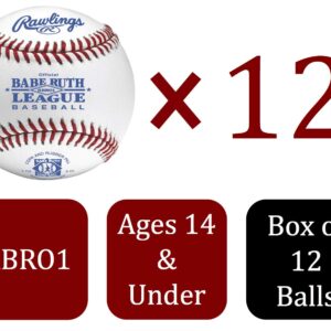 Rawlings | BABE RUTH LEAGUE Baseballs | Competition Grade | RBRO1 | Youth/14U | 12 Count