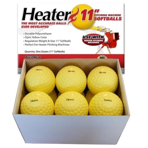 Heater Sports 11 Inch Pitching Machine Softballs by the Dozen