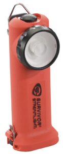 streamlight 90503 survivor 175-lumen rechargeable safety-rated firefighter right angle flashlight with ac/dc charging, orange