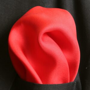 Royal Silk Fine Red 100% Silk Pocket Square for Men Full-Sized 17"x17"