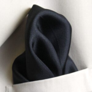 Royal Silk Fine Black 100% Silk Pocket Square for Men Full-Sized 17"x17"