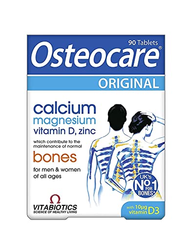 Vitabiotics Osteocare Calcium 800mg with Vitamin D3, Magnesium, and Zinc - Bone Health and Immunity Multivitamin Supplement for Men and Women - 90 Tablets