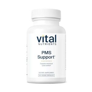 vital nutrients pms support | vegan supplement | vitex berry and passion flower extract for pre-menstrual support and hormone balance* | gluten, dairy and soy free | non-gmo | 60 capsules