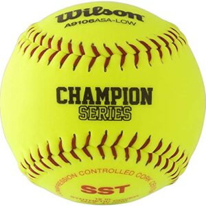 Wilson Sporting Goods A9106 ASA Series Softball (12-Pack), 12-Inch, Optic Yellow (WTA9106BASA-LOW)