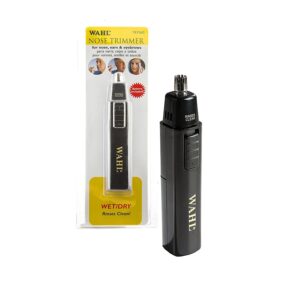 wahl professional - nose trimmer, stainless steel blade, works wet or dry, battery powered for professional barbers and stylists - model 5560-700