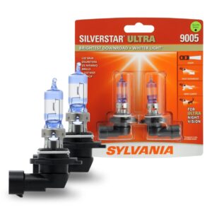 sylvania 9005 silverstar ultra high performance halogen headlight bulb, (contains 2 bulbs)