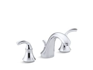 kohler ‚Äé10272-4-cp forte sculpted widespread lav faucet, bathroom sink faucet with sculpted lever handles, polished chrome