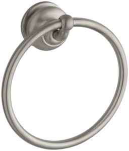 kohler k-12165-bn fairfax bathroom towel ring, vibrant brushed nickel