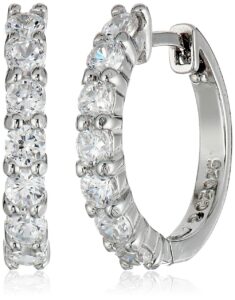 amazon essentials sterling silver hinged huggie hoop earrings (previously amazon collection)