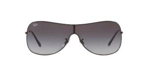 ray-ban men's rb3211 pilot sunglasses, black, 38mm