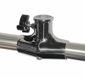 taylor made products taylor made boat flag pole socket rail mount, stainless steel for 1/8" to 1-1/4" rails, 1" flag staff with thumb screw, adjustable to any angle, perpendicular mount - 974