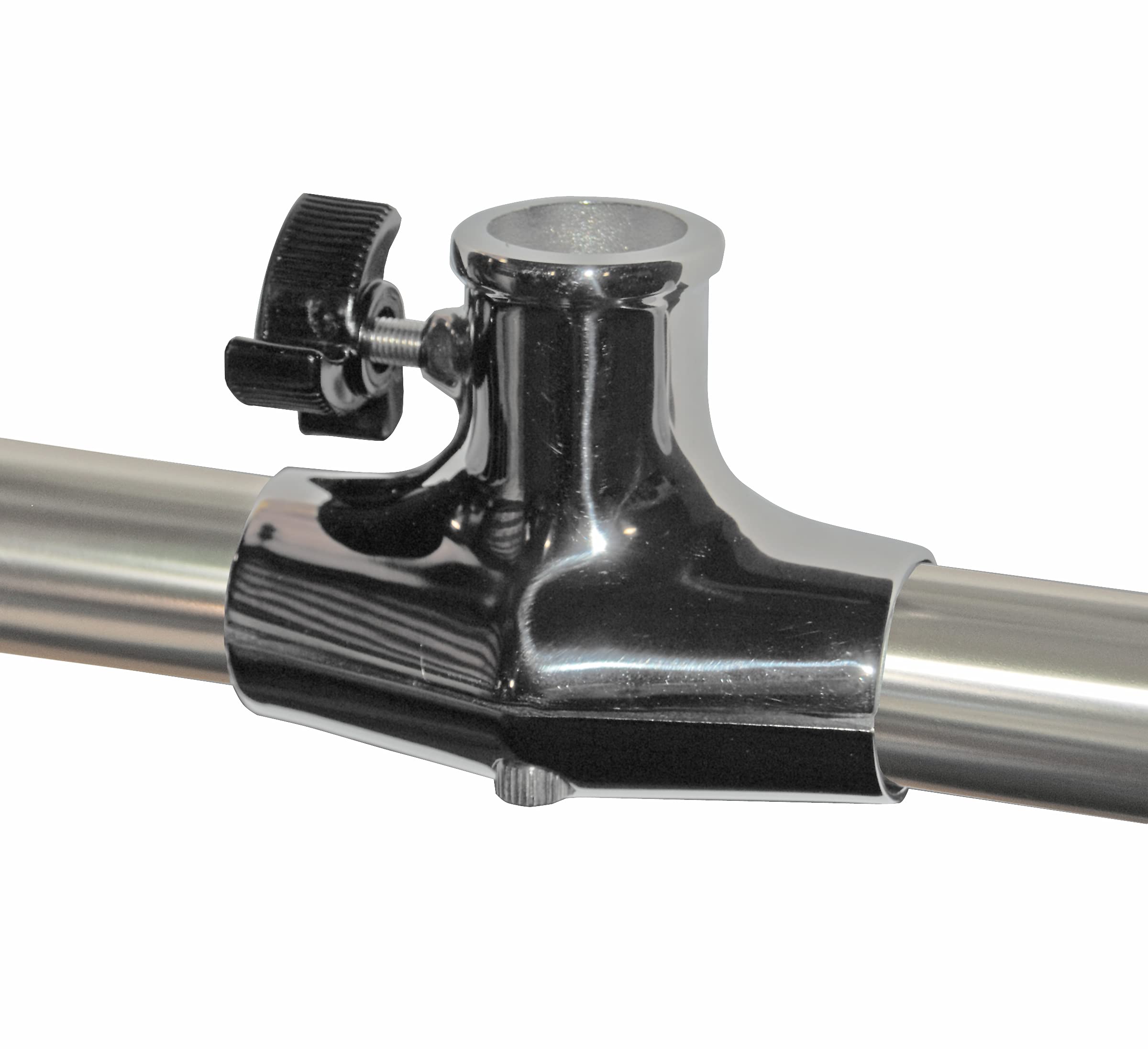 TAYLOR MADE PRODUCTS Taylor Made Boat Flag Pole Socket Rail Mount, Stainless Steel for 1/8" to 1-1/4" Rails, 1" Flag Staff with Thumb Screw, Adjustable to Any Angle, Perpendicular Mount - 974