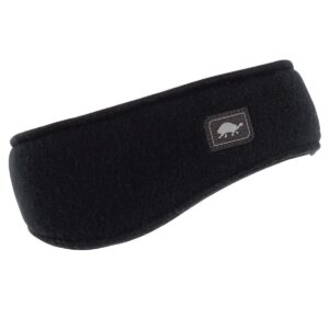 original turtle fur fleece - earband, heavyweight fleece headband, black