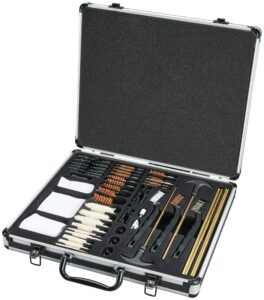 outers universal .17 & up 62-piece 70090 gun cleaning kit in aluminum case