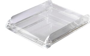 rexel nimbus letter tray self-stacking acrylic clear ref 2101504 by rexel