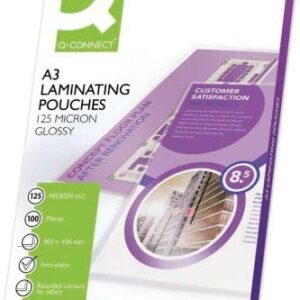 Q-Connect KF04124 Laminating Pouch A3 125-Micron (Pack of 100)