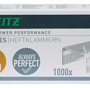 Leitz 55700000 P3 Power Performance 24/6 Staples, Strong Steel, Length 6 mm, 1000 Staples, Staples Up to 30 Sheet Capacity