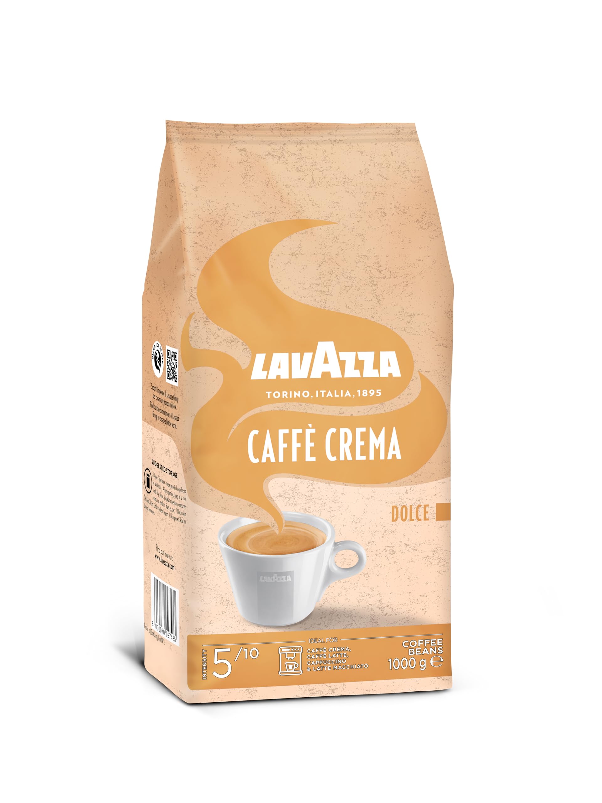 Lavazza CaffÃƒ¨ Crema Dolce, 1er Pack (1 x 1 kg Packung)