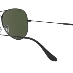 Ray-Ban RB3026 Aviator Large Metal II Sunglasses, Black/G-15 Green, 62 mm