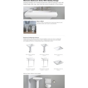 KOHLER K-2337-4-0 Memoirs Self-Rimming Bathroom Sink Sink with Stately Design, White - 22-3/4" x 18"