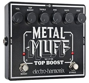 electro-harmonix metal muff with top boost distortion pedal