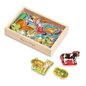 Melissa & Doug 20 Wooden Animal Magnets in a Box - FSC Certified