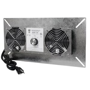 Tjernlund V2D UnderAire Crawlspace Ventilator Fan Moisture Mold Reducing,220 CFM,silver