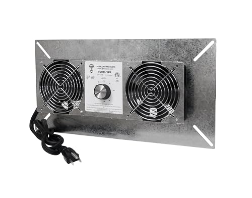 Tjernlund V2D UnderAire Crawlspace Ventilator Fan Moisture Mold Reducing,220 CFM,silver